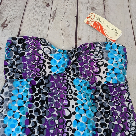 tropical Honey | Swim | Tropical Honey Strapless Bathing Suit Top ...